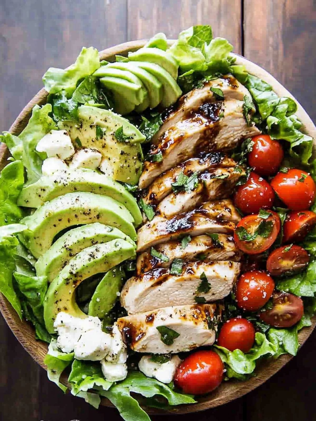 Chicken Avocado Caprese Salad