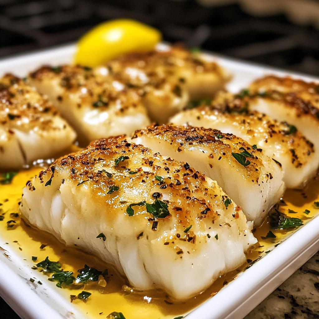 Baked Cod with Lemon and Garlic