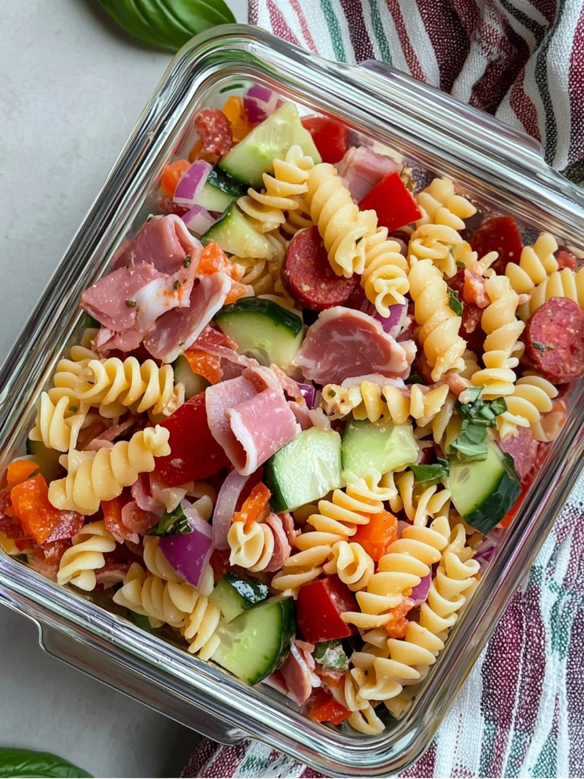 High Protein Italian Pasta Salad