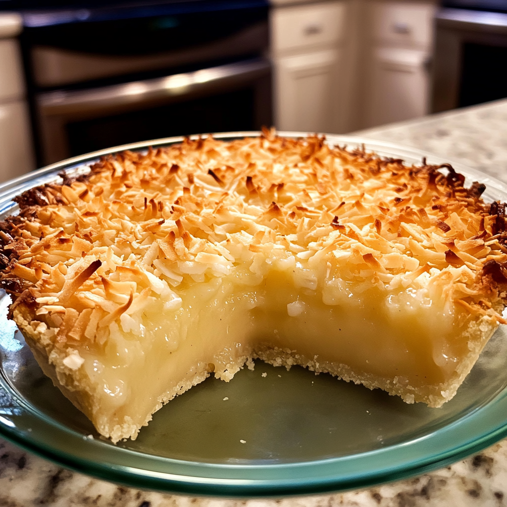 Crustless Coconut Pie