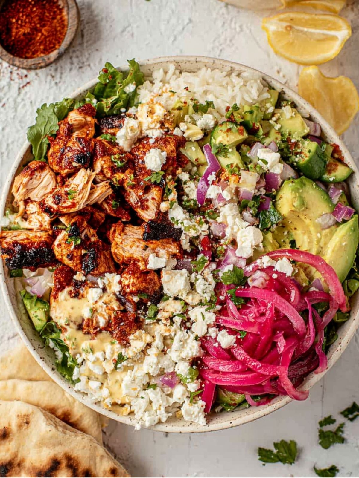 Copycat Cava Honey Harissa Chicken Bowls