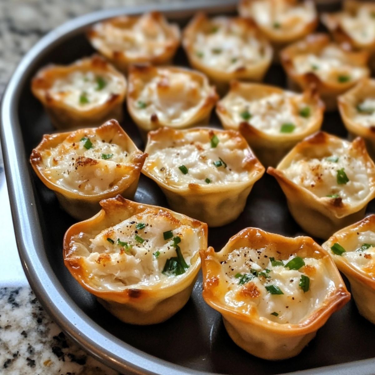 Mini Baked Crab Rangoon Cups