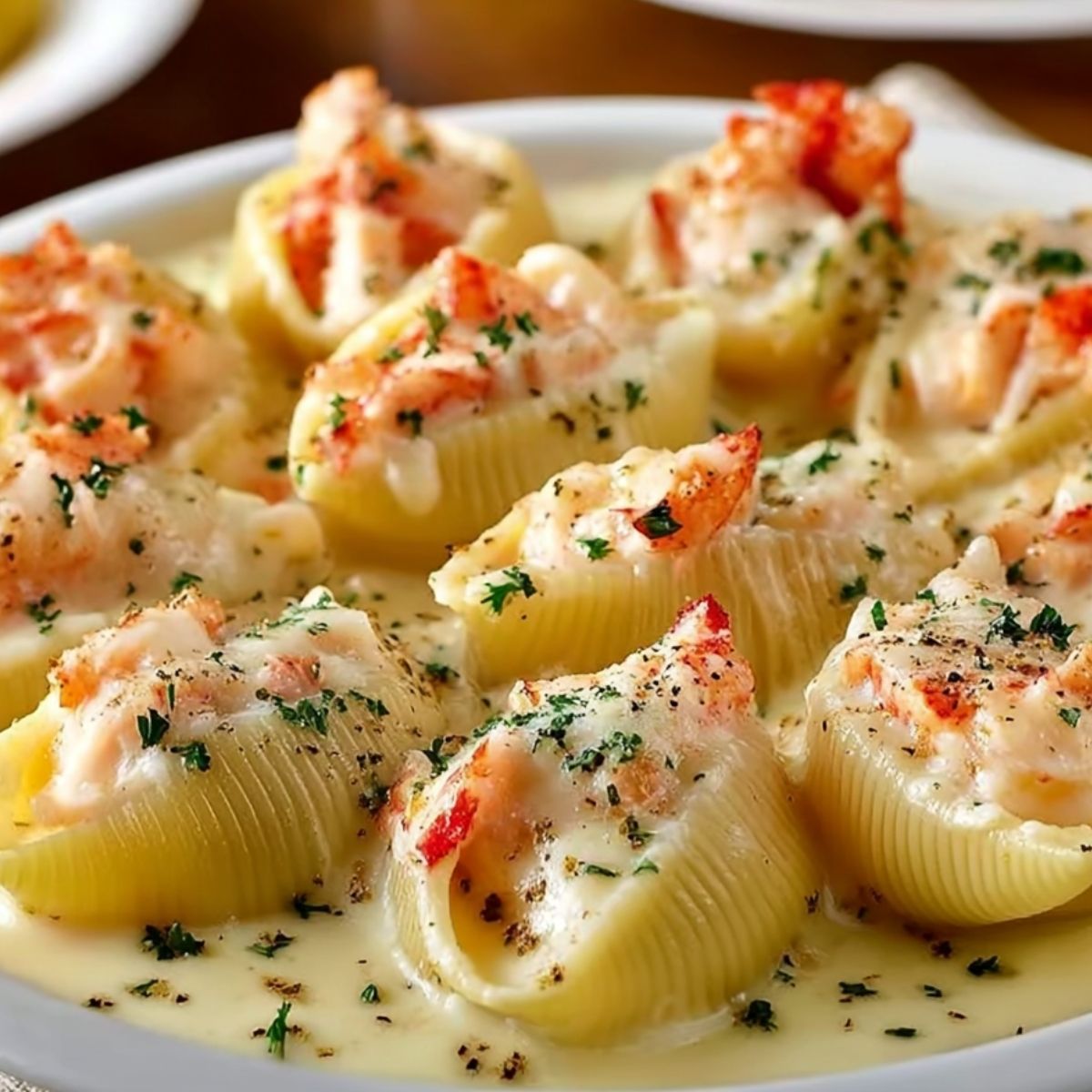 Creamy Garlic Butter Lobster Stuffed Shells You Can't Resist