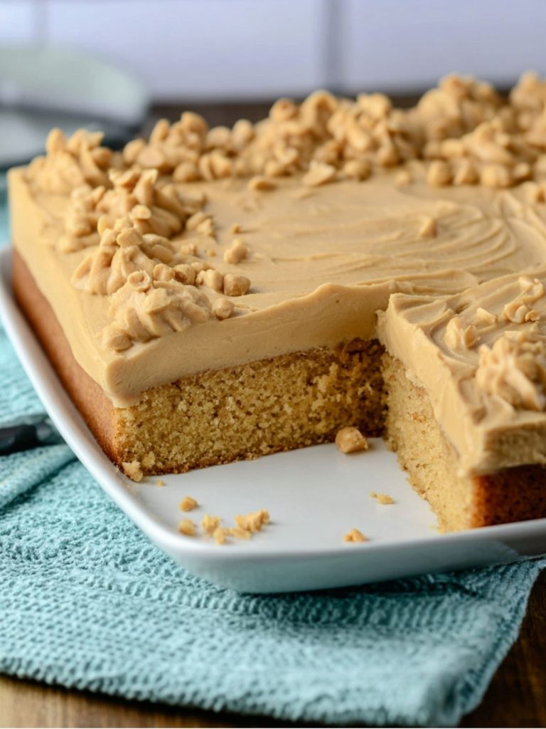 Peanut Butter Cake with Peanut Butter Frosting