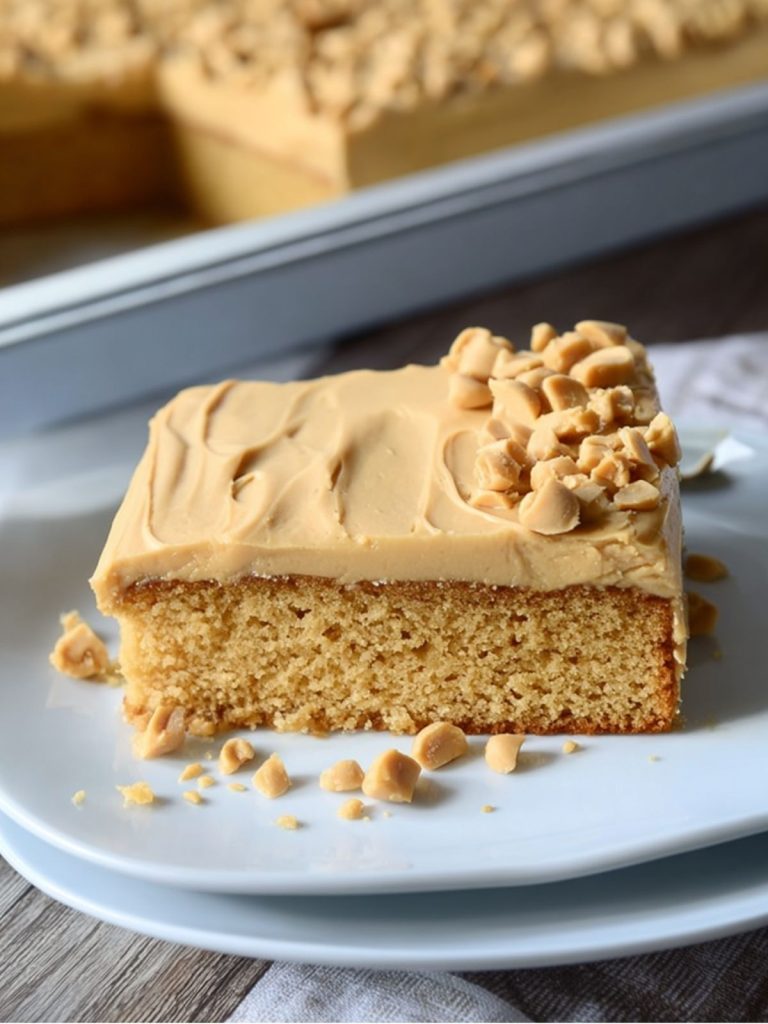 Peanut Butter Cake with Peanut Butter Frosting