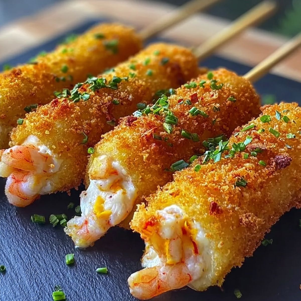 Shrimp and Crab Nacho Bomb Corn Dogs