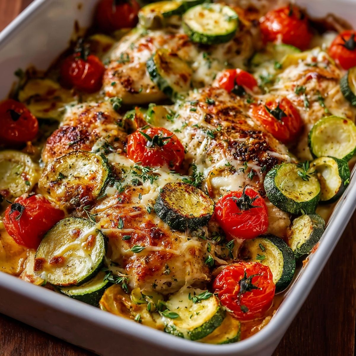 Mediterranean Chicken & Zucchini Sheet Pan Dinner
