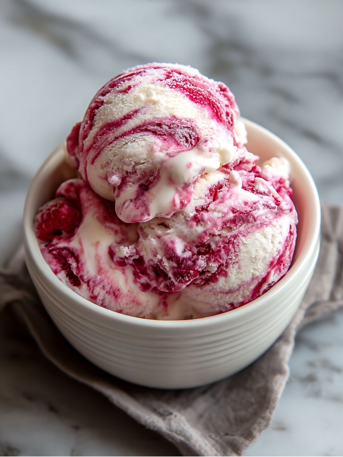 Homemade Raspberry Swirl Ice Cream Recipe