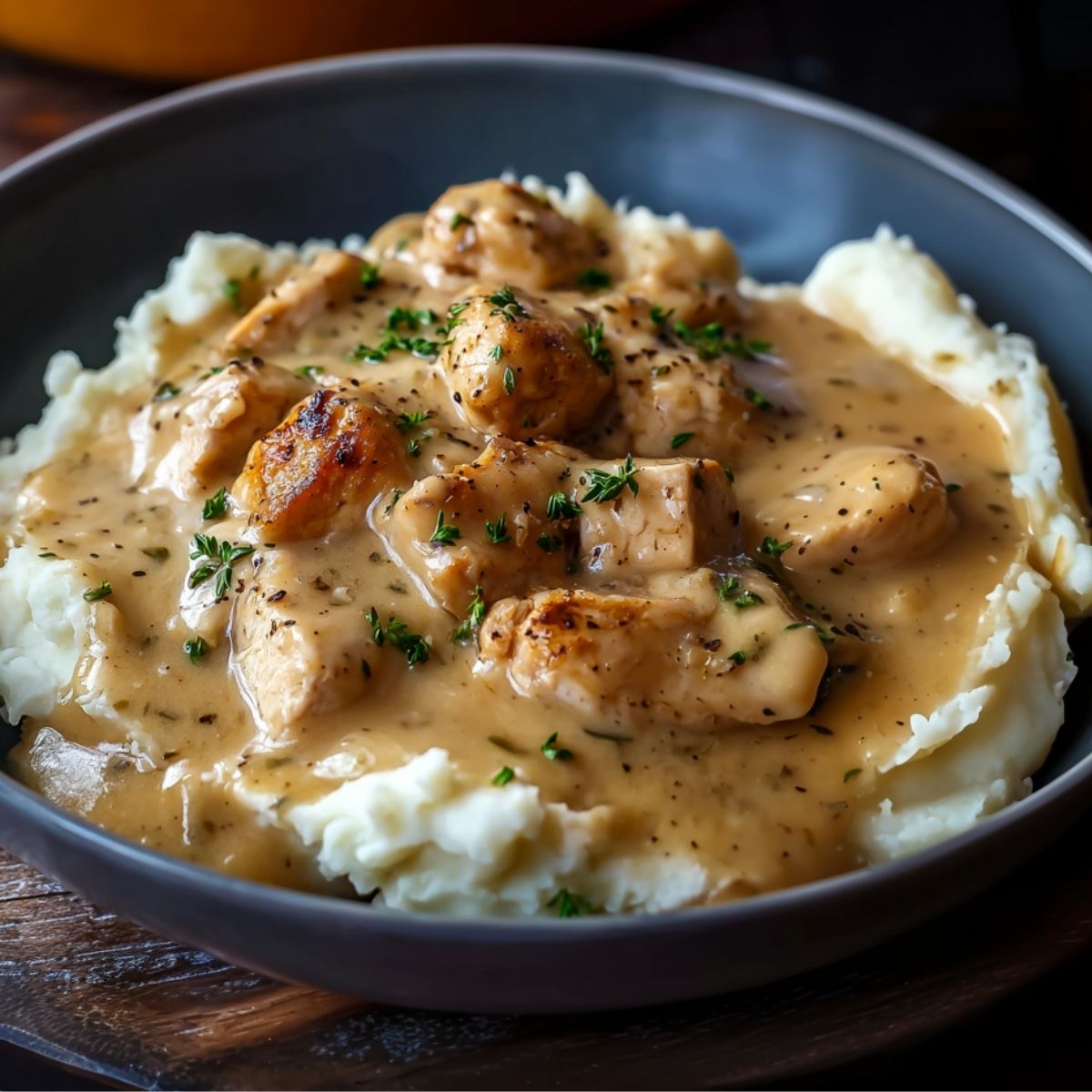 Slow Cooker Creamy Chicken & Gravy