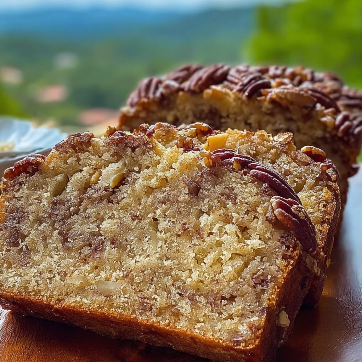 Gooey Alabama Sweet Pecan Bread with Cinnamon Swirl