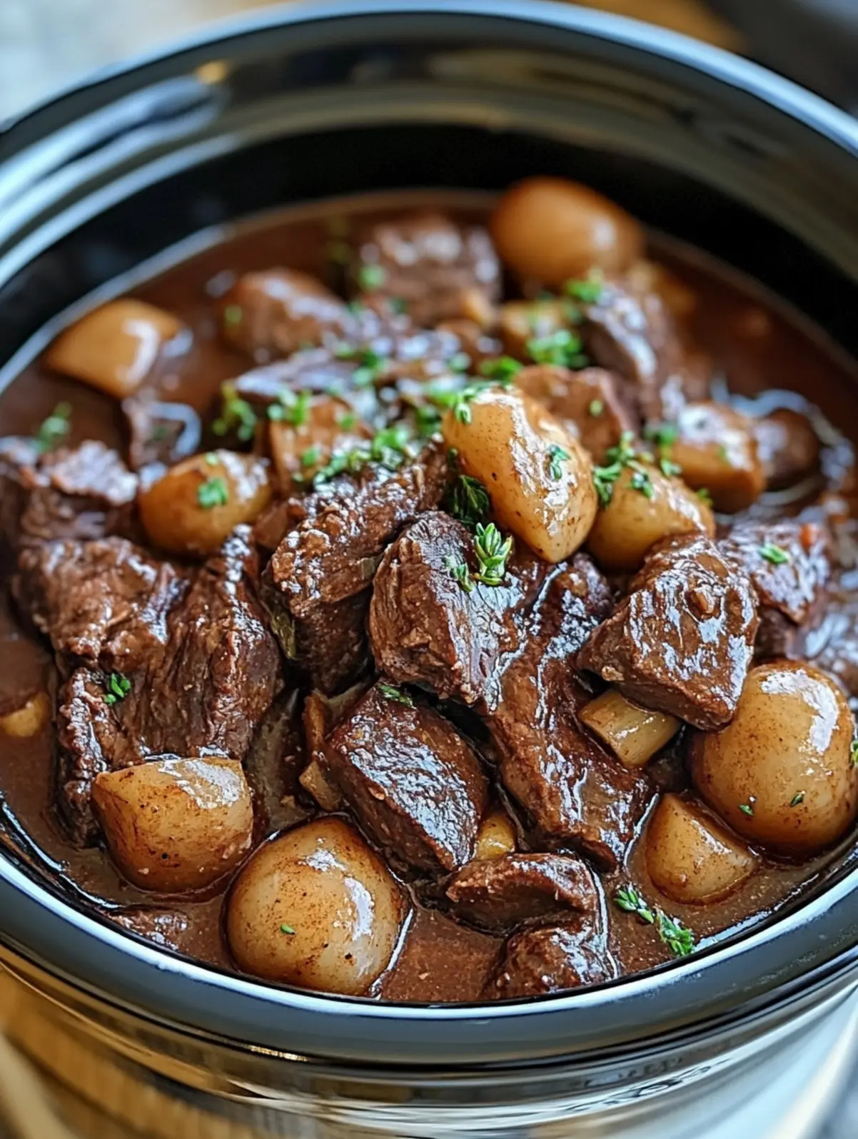 Classic French Elegance: Melt-in-Your-Mouth Slow Cooker Beef Bourguignon