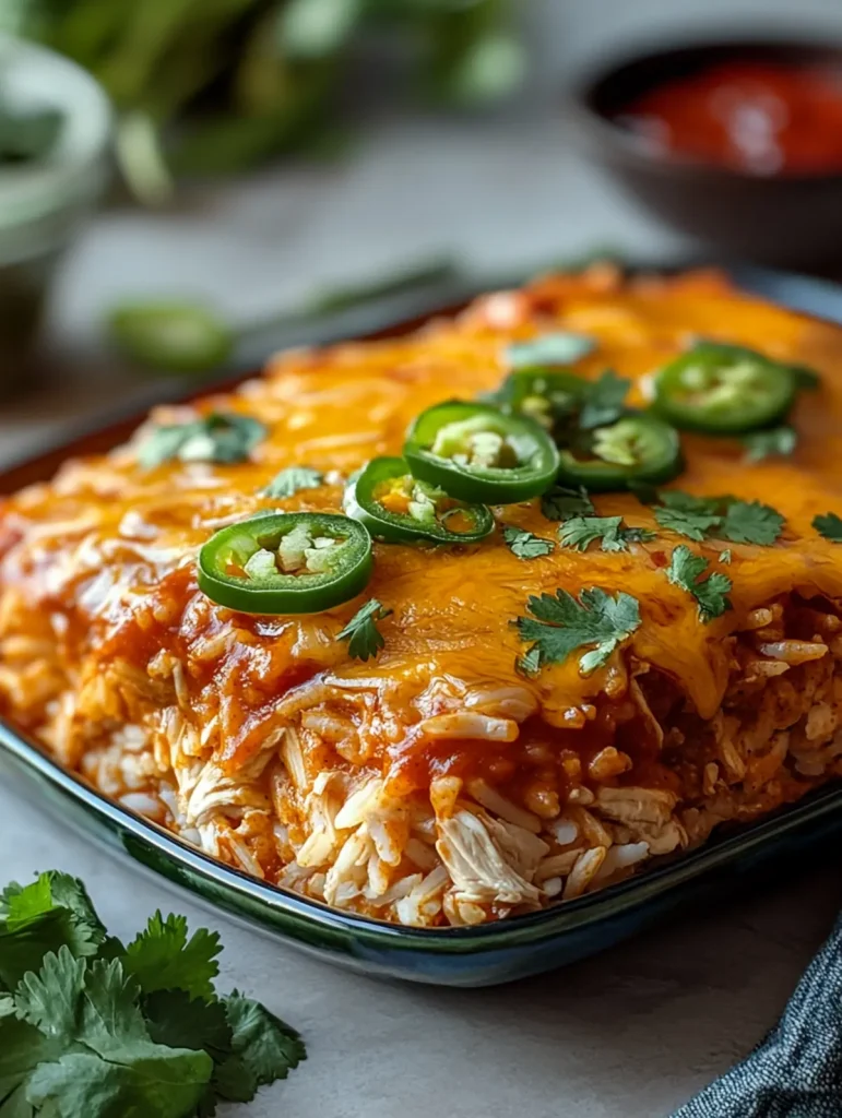 Cozy Chicken & Rice Enchilada Casserole: Weeknight Wonder
