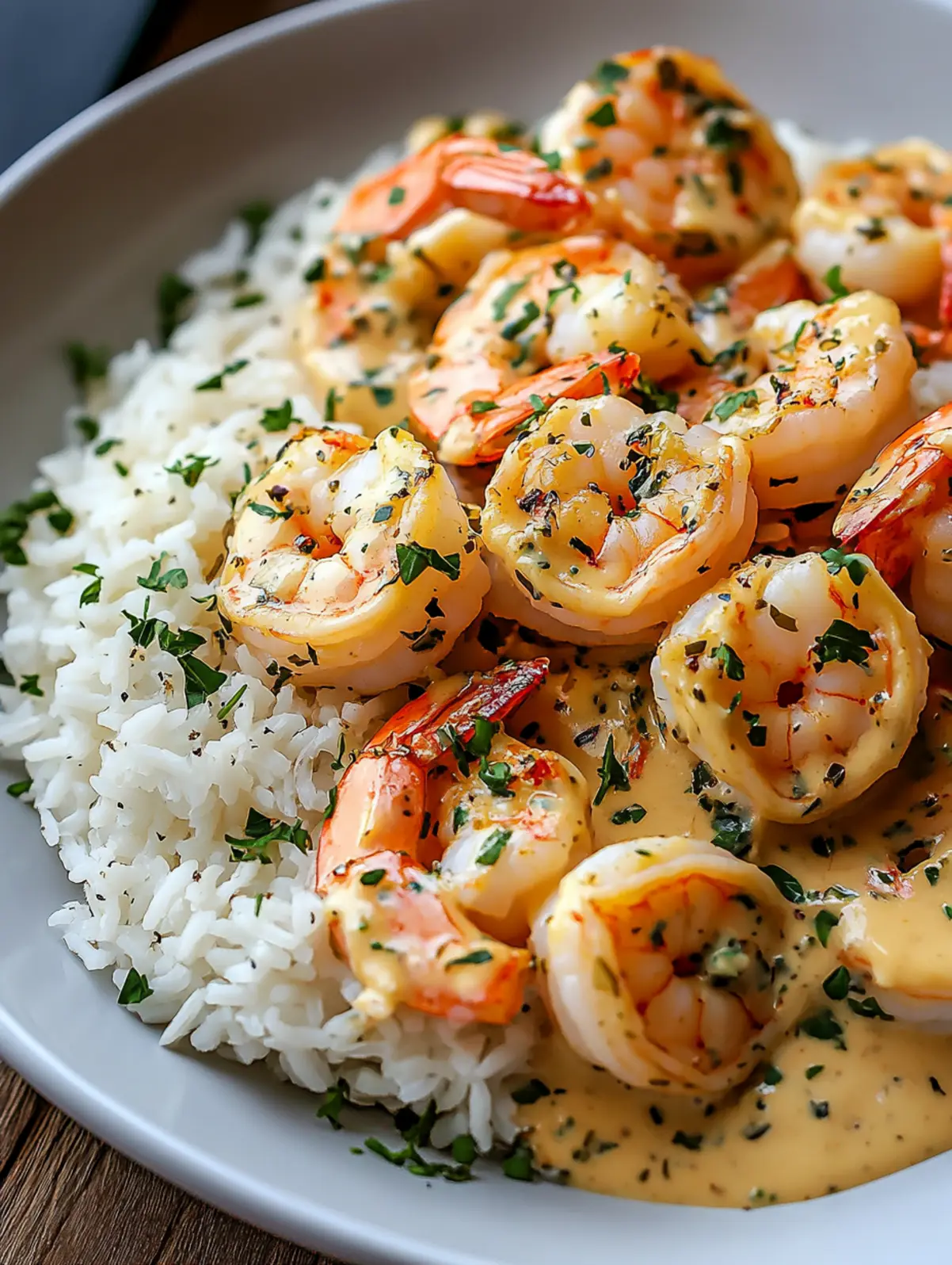 Velvety Garlic Herb Shrimp & Rice That Melts In Your Mouth - KitchenMomy