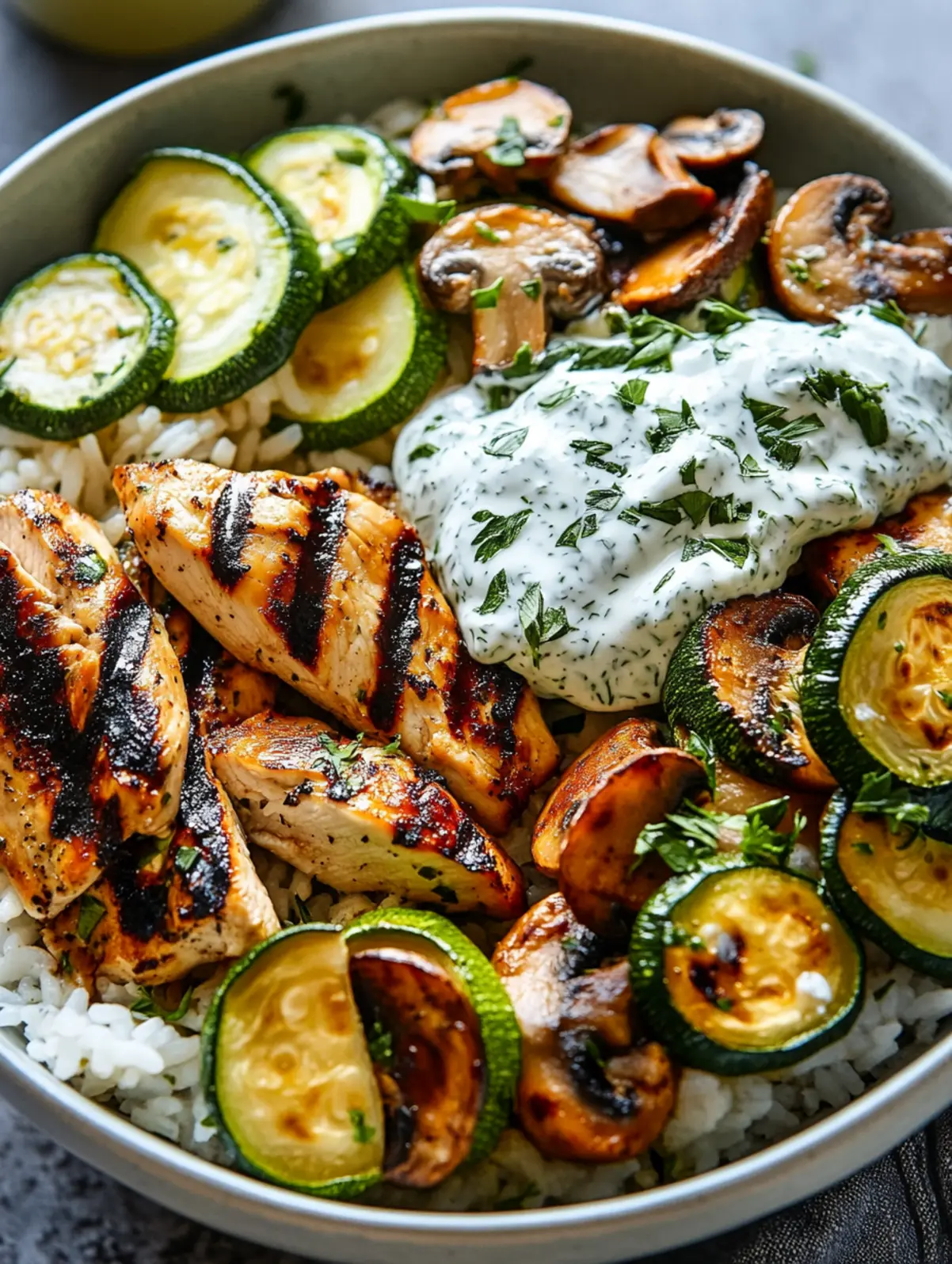 Vibrant Grilled Chicken Bowls with Herb Yogurt Magic - KitchenMomy