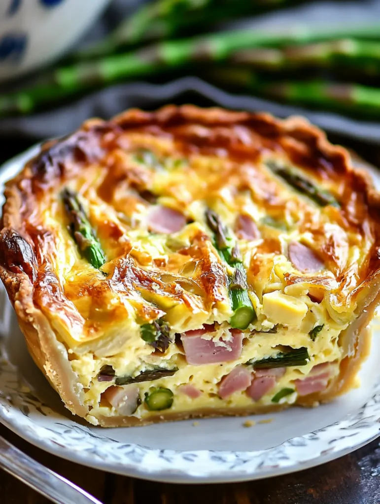 Ultimate Deep Dish Ham and Asparagus Quiche Worth Savoring