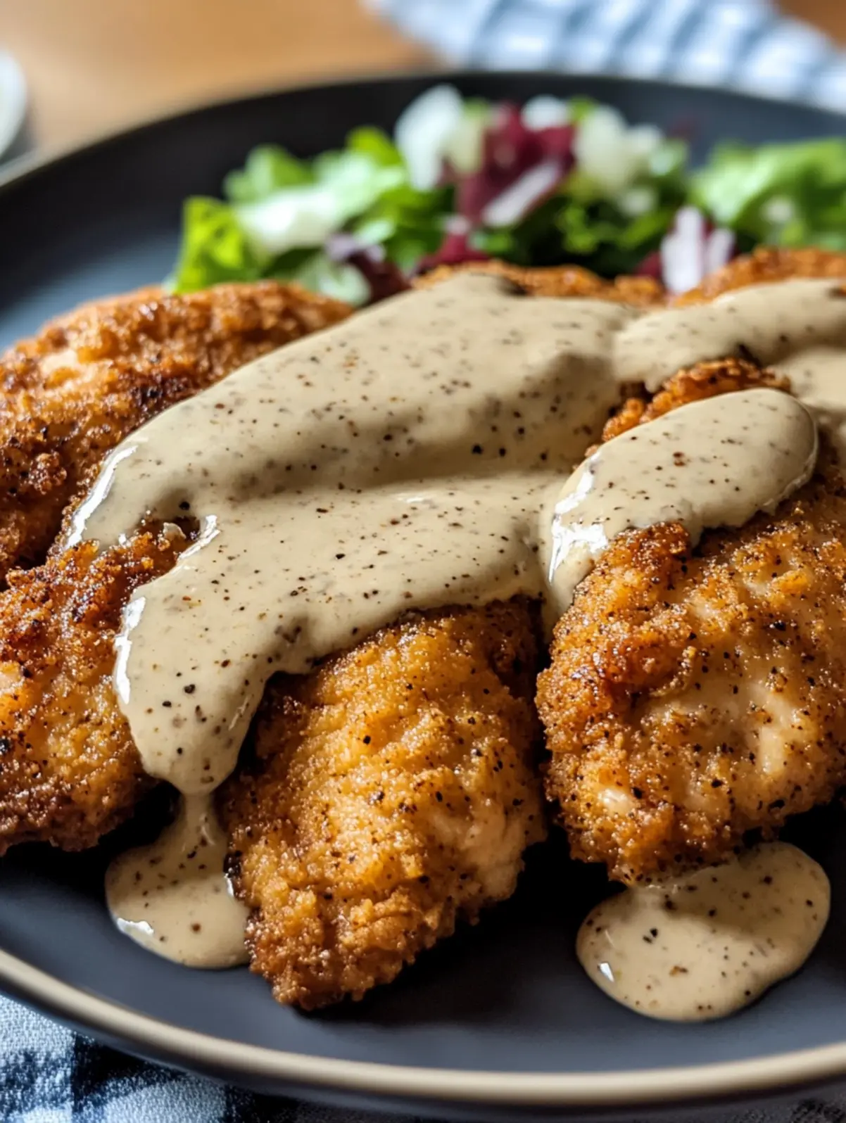 Irresistible Cajun Crunch Chicken with Creamy Garlic Gravy