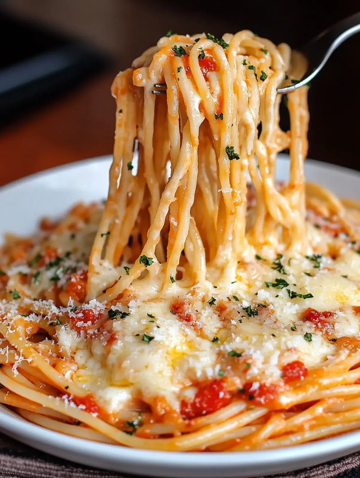 Creamy Parmesan Spaghetti in Irresistible Tomato Sauce